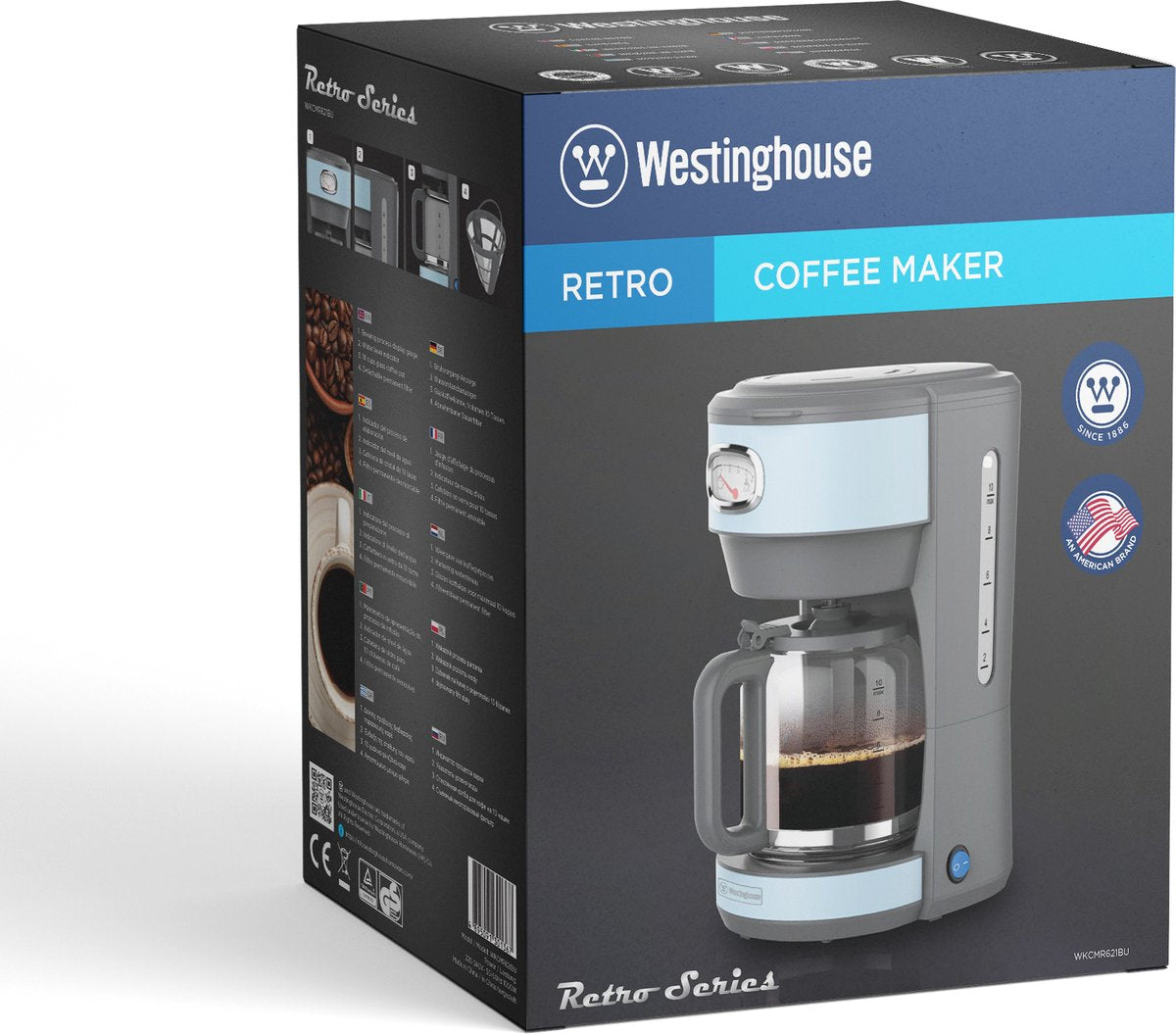 Retro Serie - Coffee Maker - 1000W - 1,25L - Blue – Megaprojects
